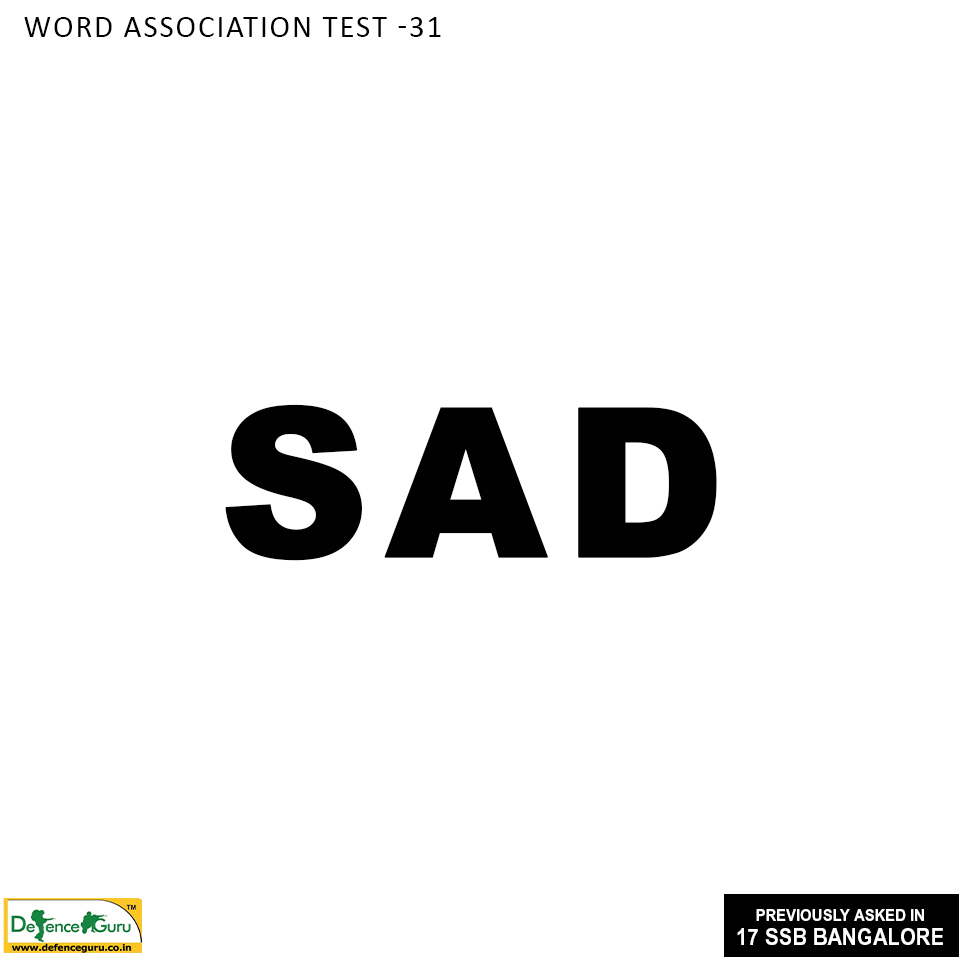 word association test sad